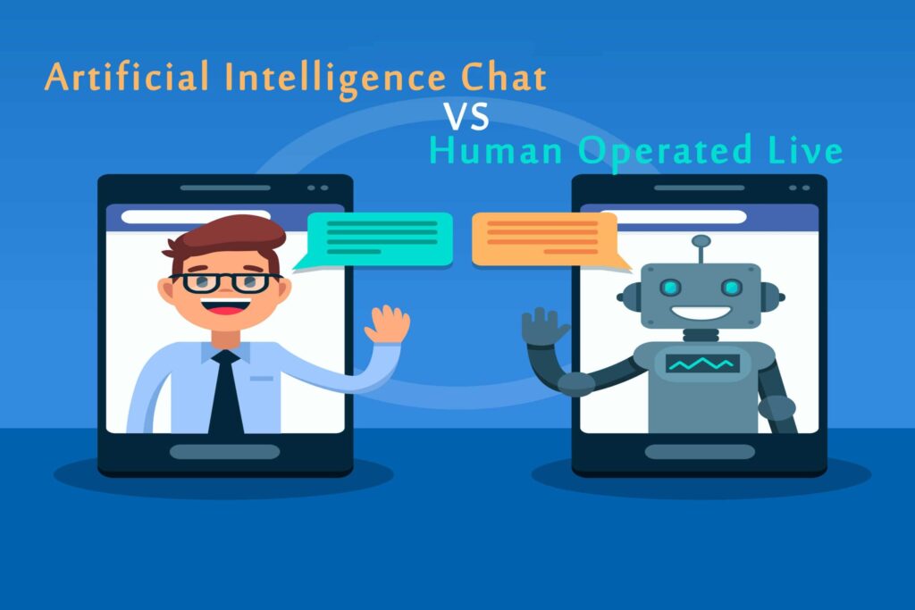 Artificial Intelligence Chat vs. Human Operated Live Chat | HeroBot